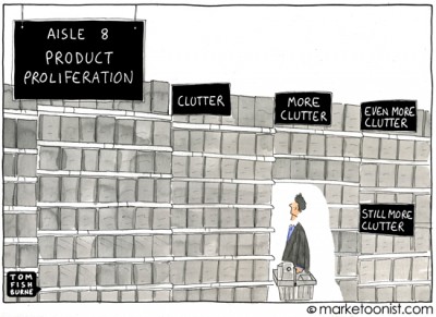 product proliferation - Marketoonist | Tom Fishburne