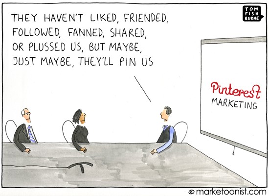 "Pinterest Marketing" cartoon | Marketoonist | Tom Fishburne