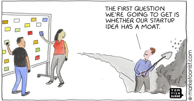 Building a Moat cartoon - Marketoonist | Tom Fishburne