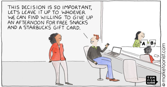 Focus Groups and the Oracles of Eden Prairie cartoon - Marketoonist ...