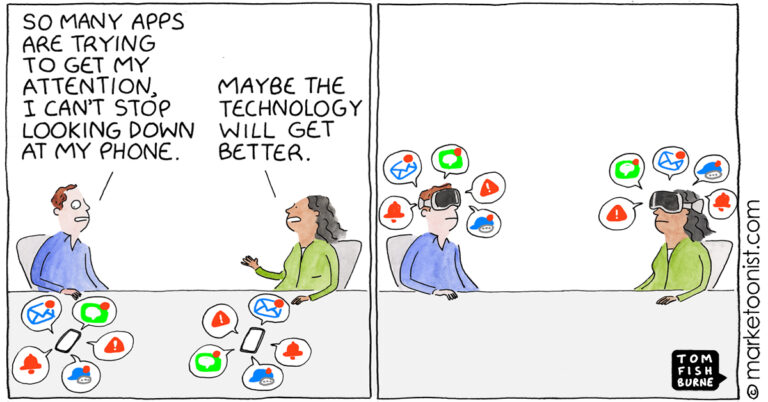 Virtual Reality cartoon - Marketoonist | Tom Fishburne