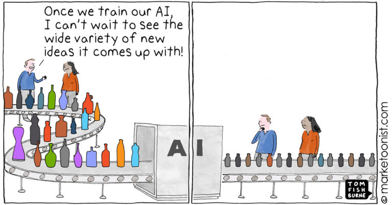 AI-Generated Homogeneity cartoon - Marketoonist | Tom Fishburne