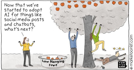 AI Low Hanging Fruit cartoon - Marketoonist | Tom Fishburne