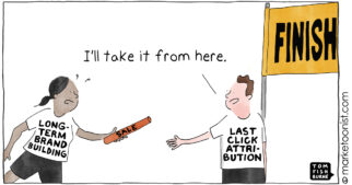 Marketing Attribution cartoon - Marketoonist | Tom Fishburne
