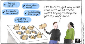 AI Productivity and Workslop cartoon - Marketoonist | Tom Fishburne