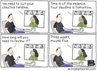 Client-Agency Creative cartoon - Marketoonist | Tom Fishburne